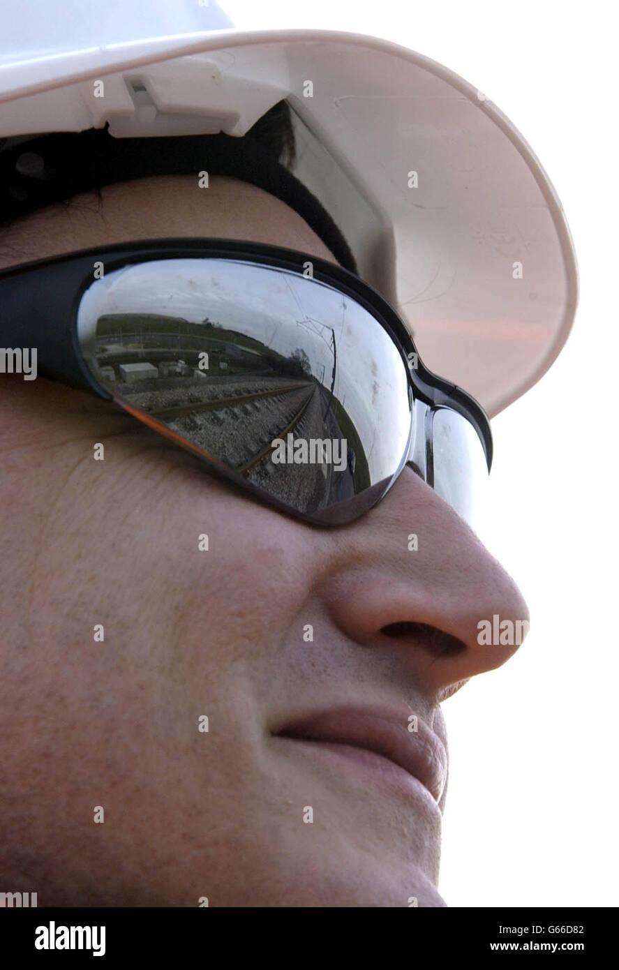 Track Engineer Vincent Rousselot walks along the new Channel Tunnel ...