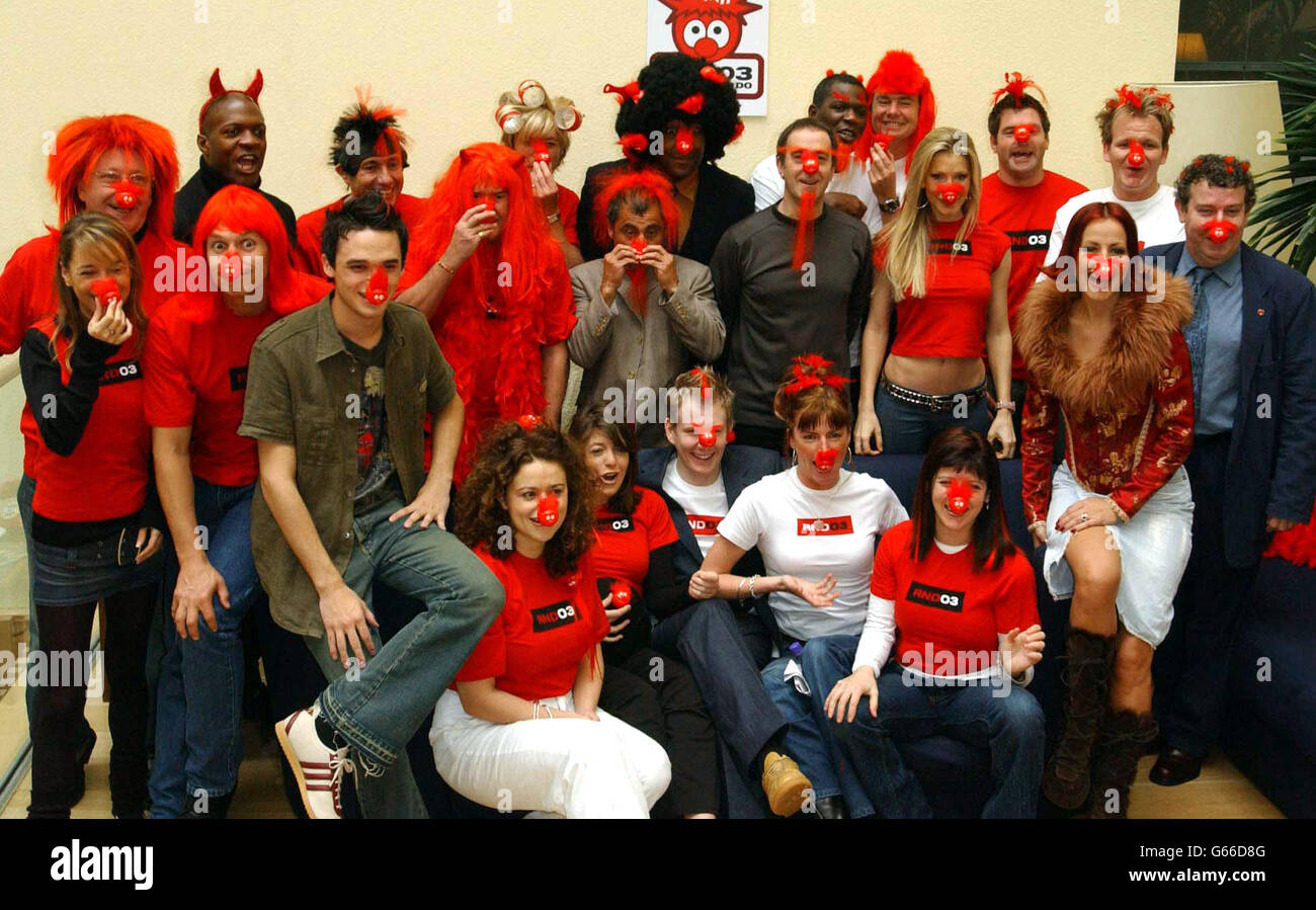 A host of celebrities join in the fun during Red Nose Day 2003 The Big ...