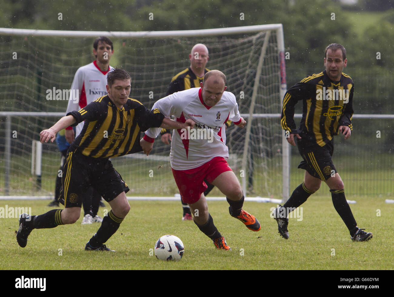 Action between Tullycarnet Community Football Club and Sparta during ...