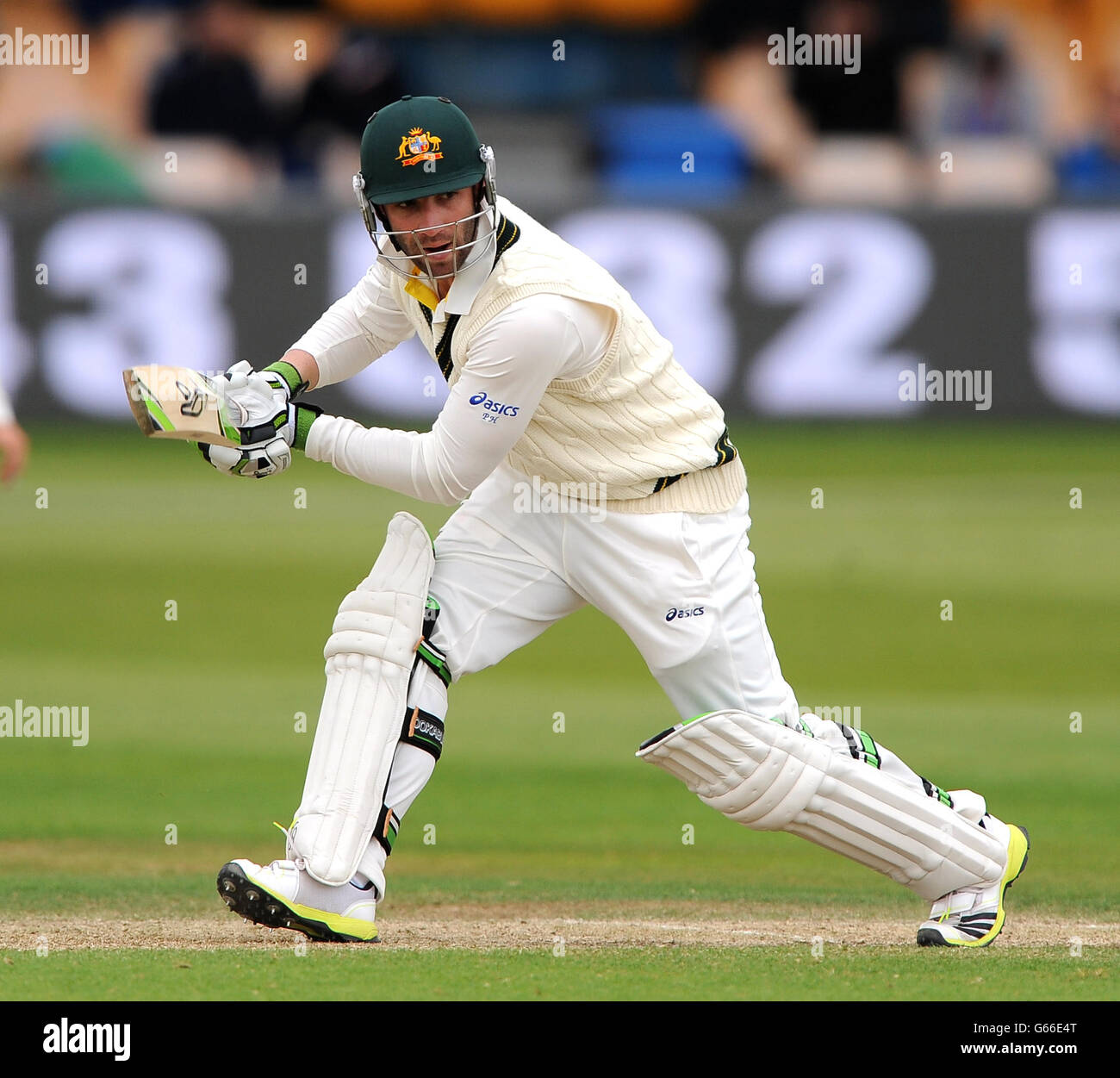 Australia A's Phillip Hughes in batting action against Gloucestershire ...