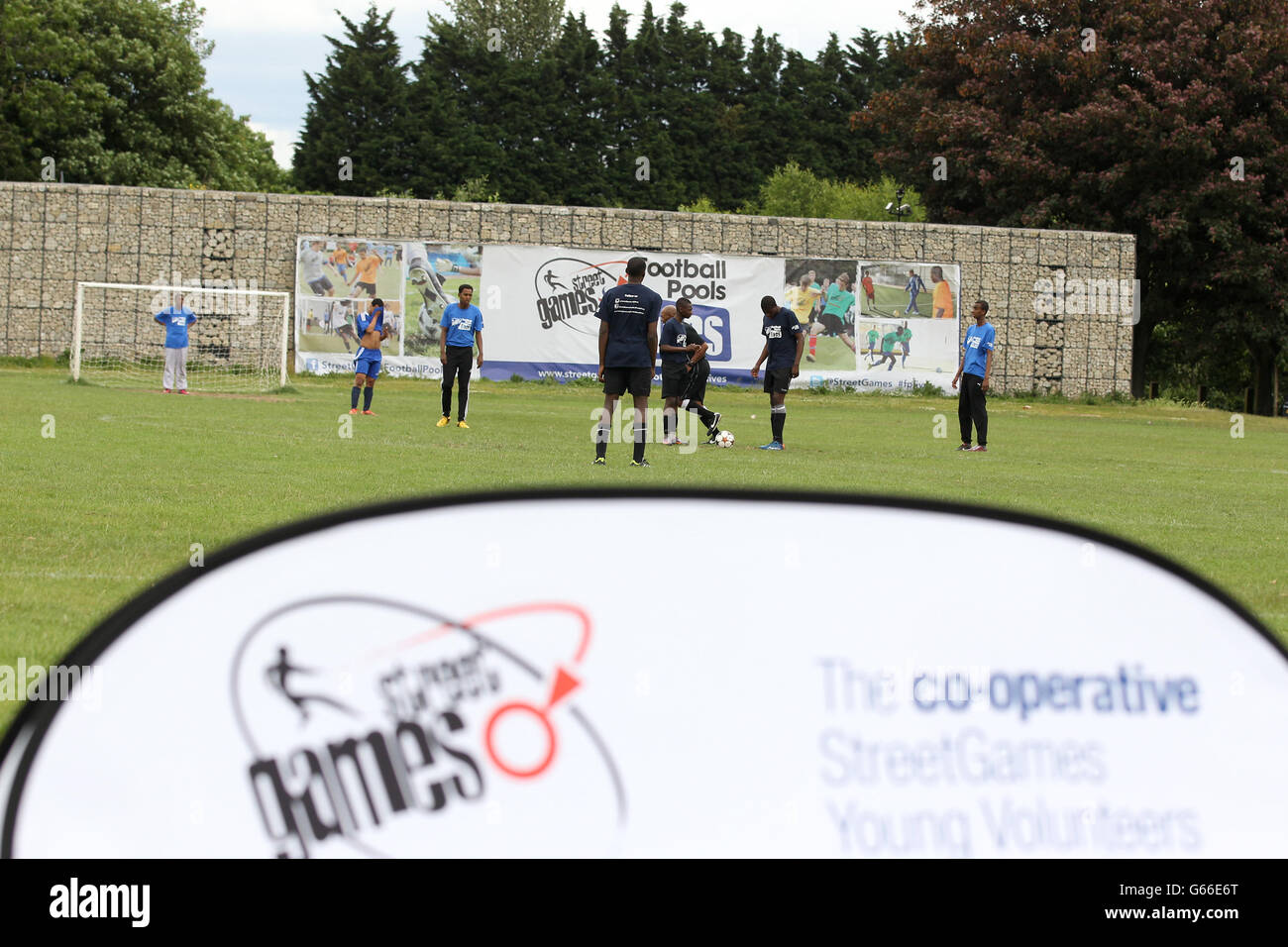 Sport - StreetGames Football Pools Fives - London Stock Photo - Alamy