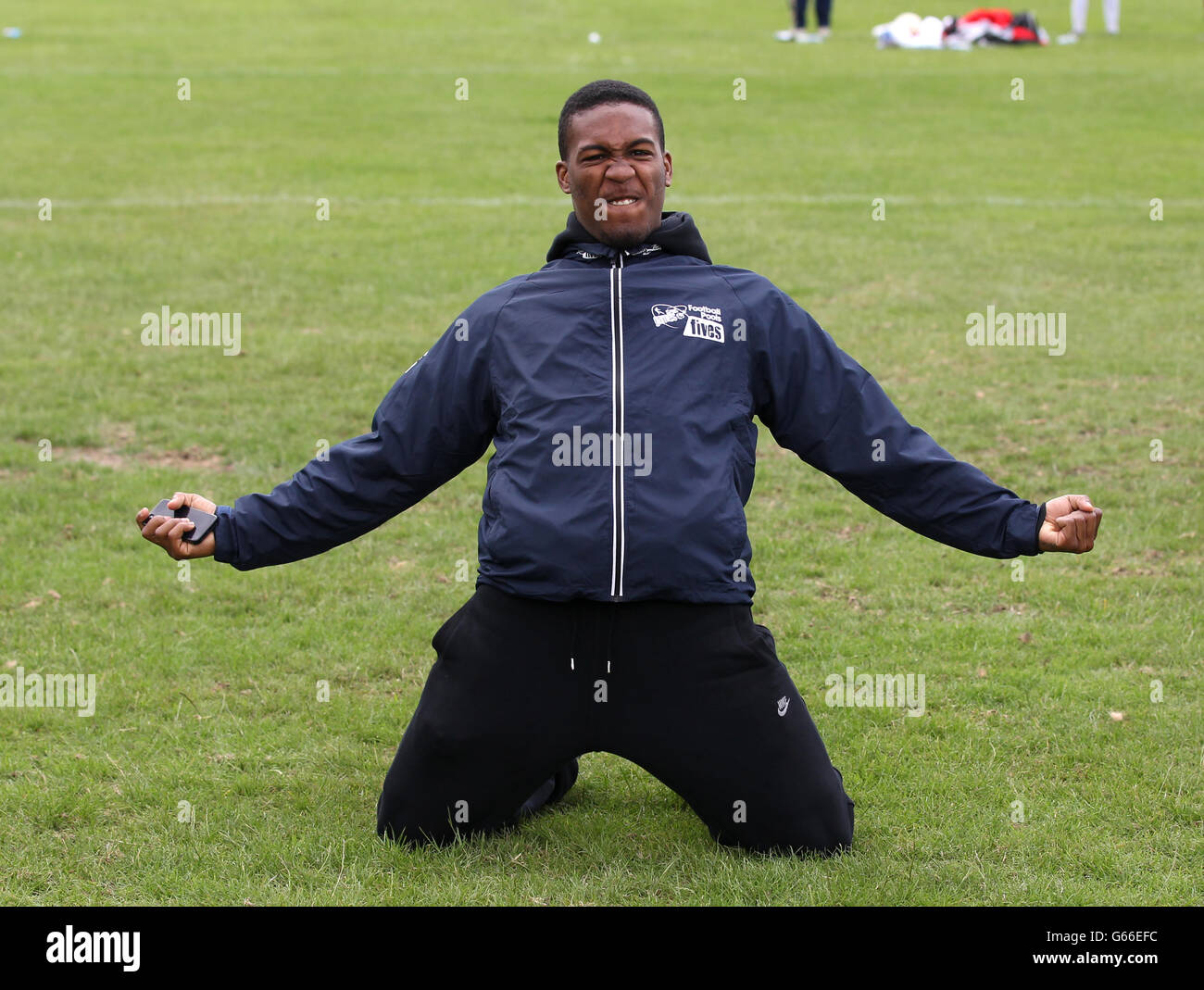 Leeds United's Dominic Poleon celebrates after scoring during his ...
