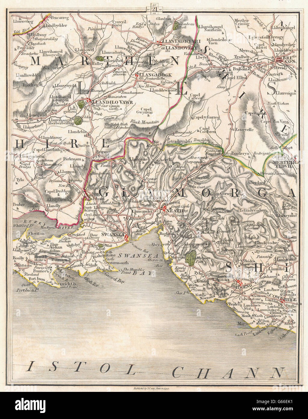 Map of neath hi-res stock photography and images - Alamy