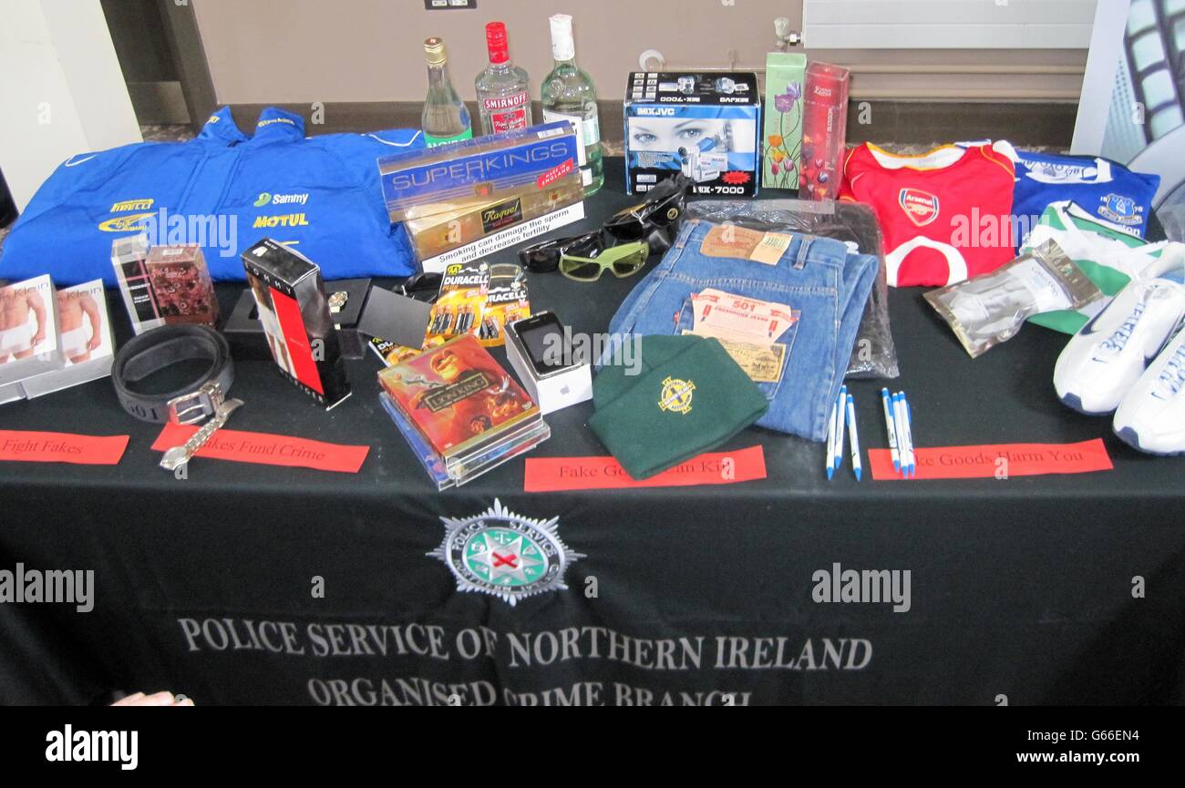 Some of the counterfeit goods seized by police and customs officials in ...