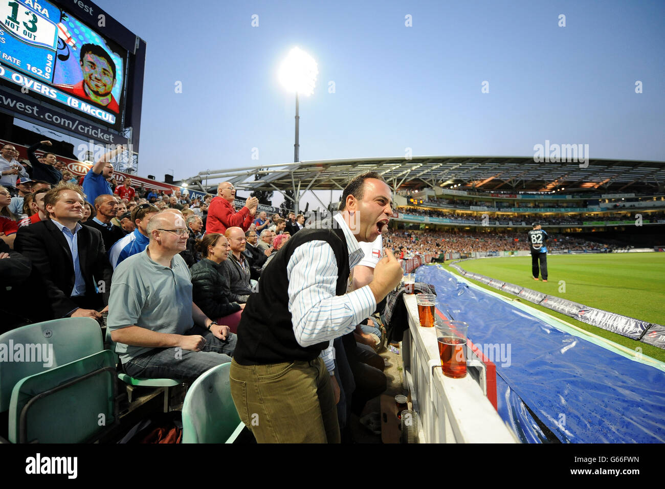 Spectators during the game between england and new zealand hi-res stock ...