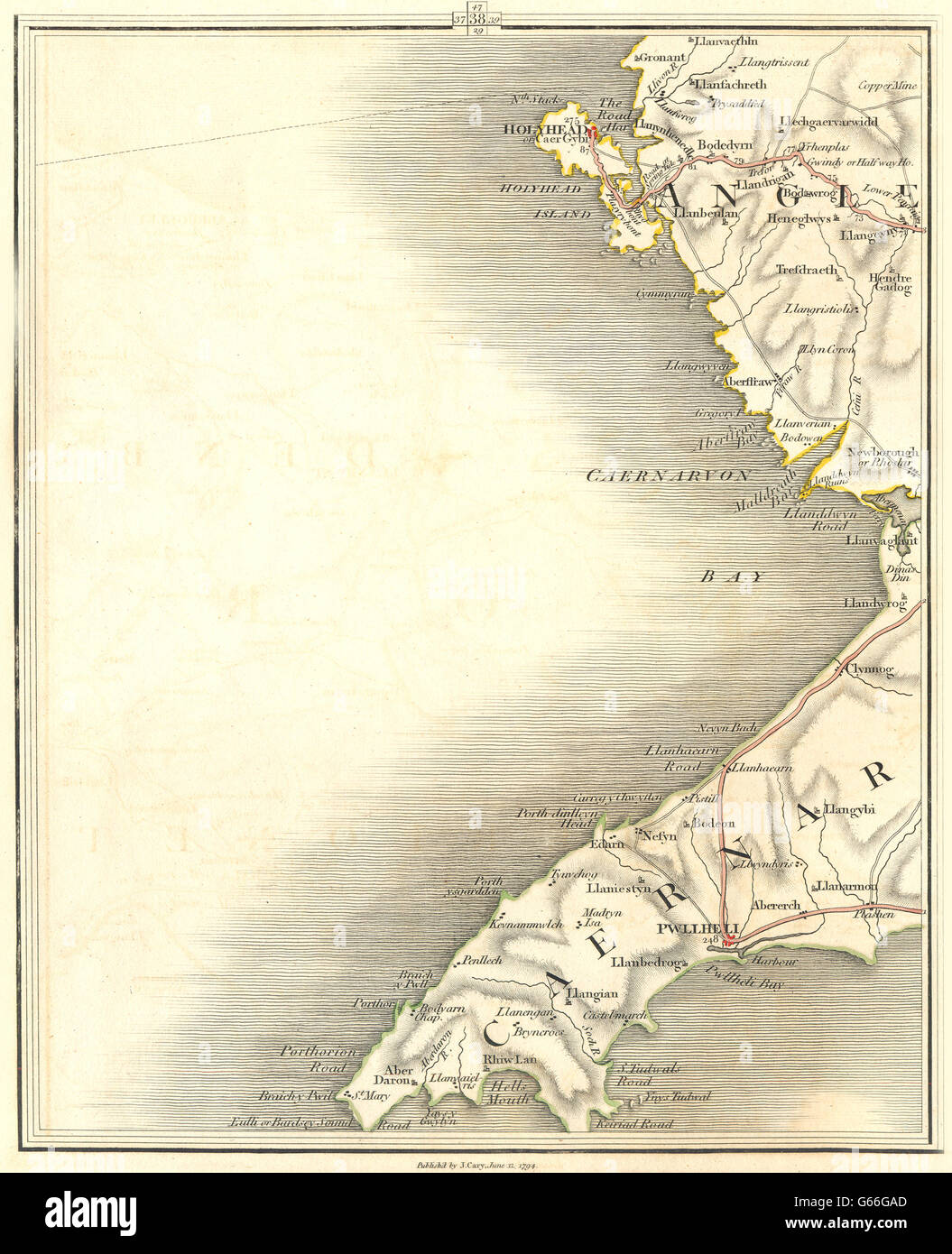 Map of caernarfon bay hi-res stock photography and images - Alamy