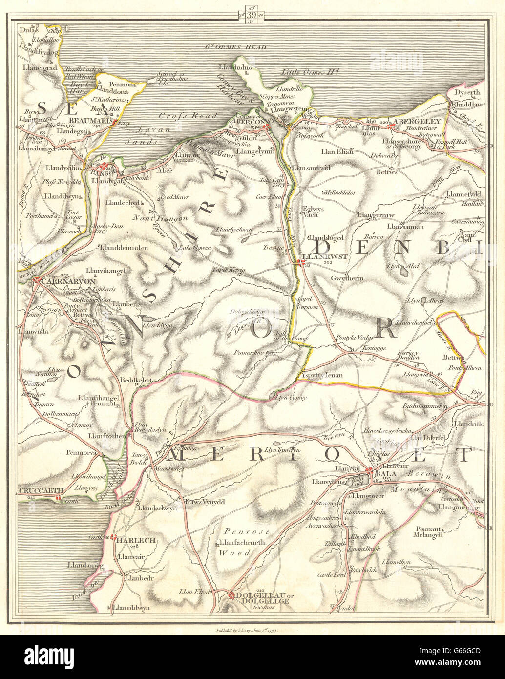 Map of bala hi-res stock photography and images - Alamy