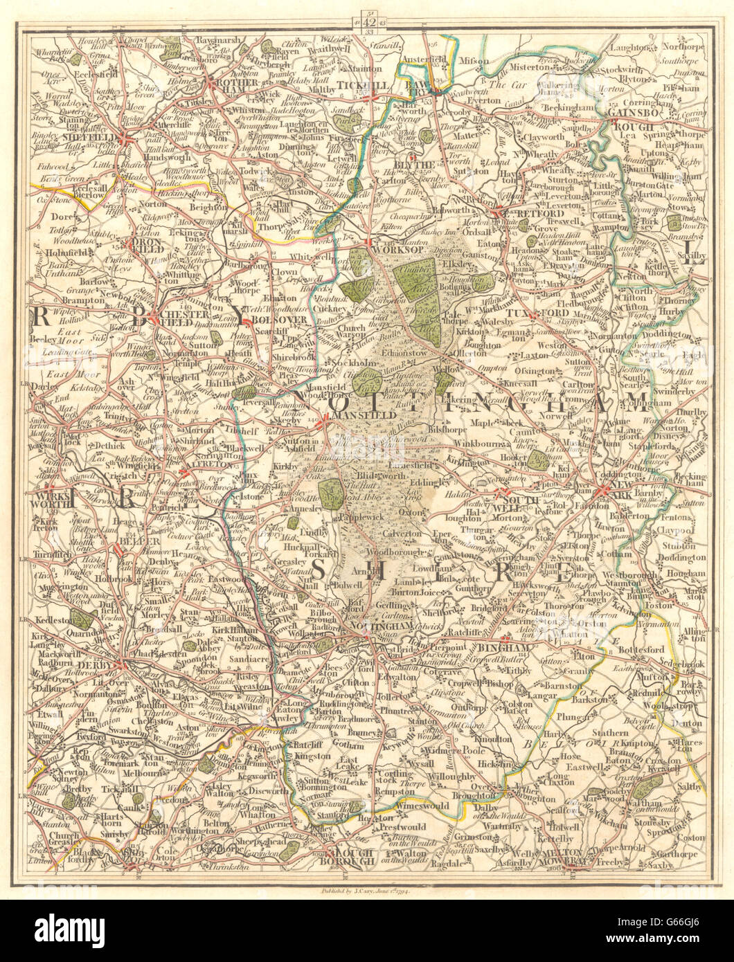 Map of chesterfield hi-res stock photography and images - Alamy