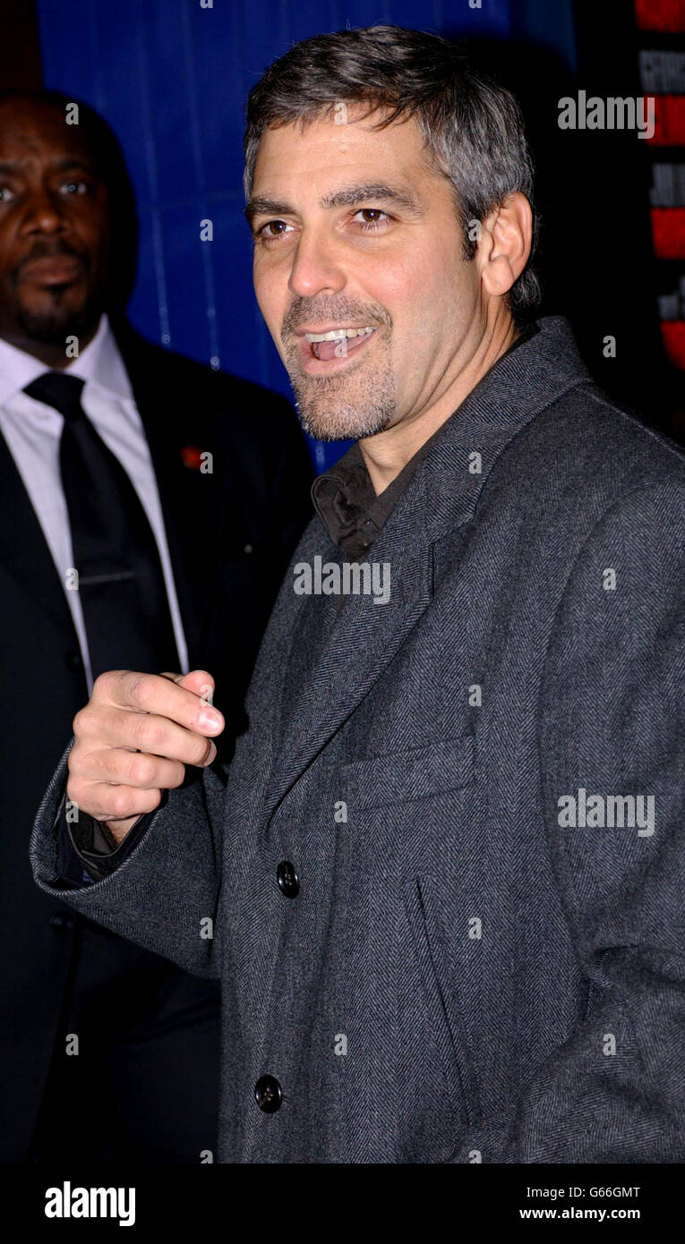 American actor george clooney arrives at the ugc haymarket hi-res stock ...