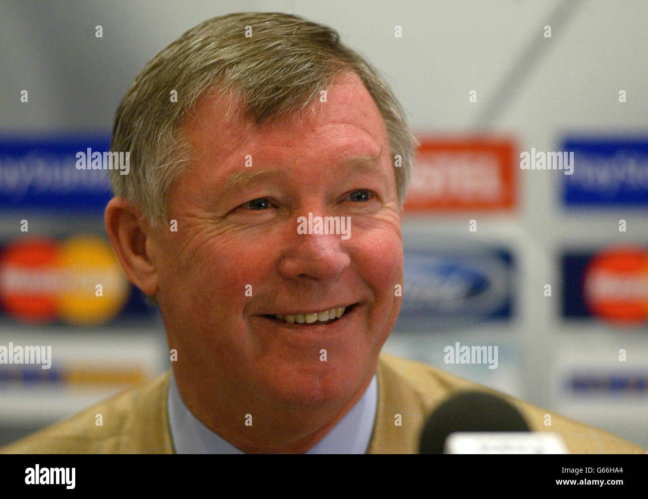 Alex Ferguson press conference Stock Photo - Alamy
