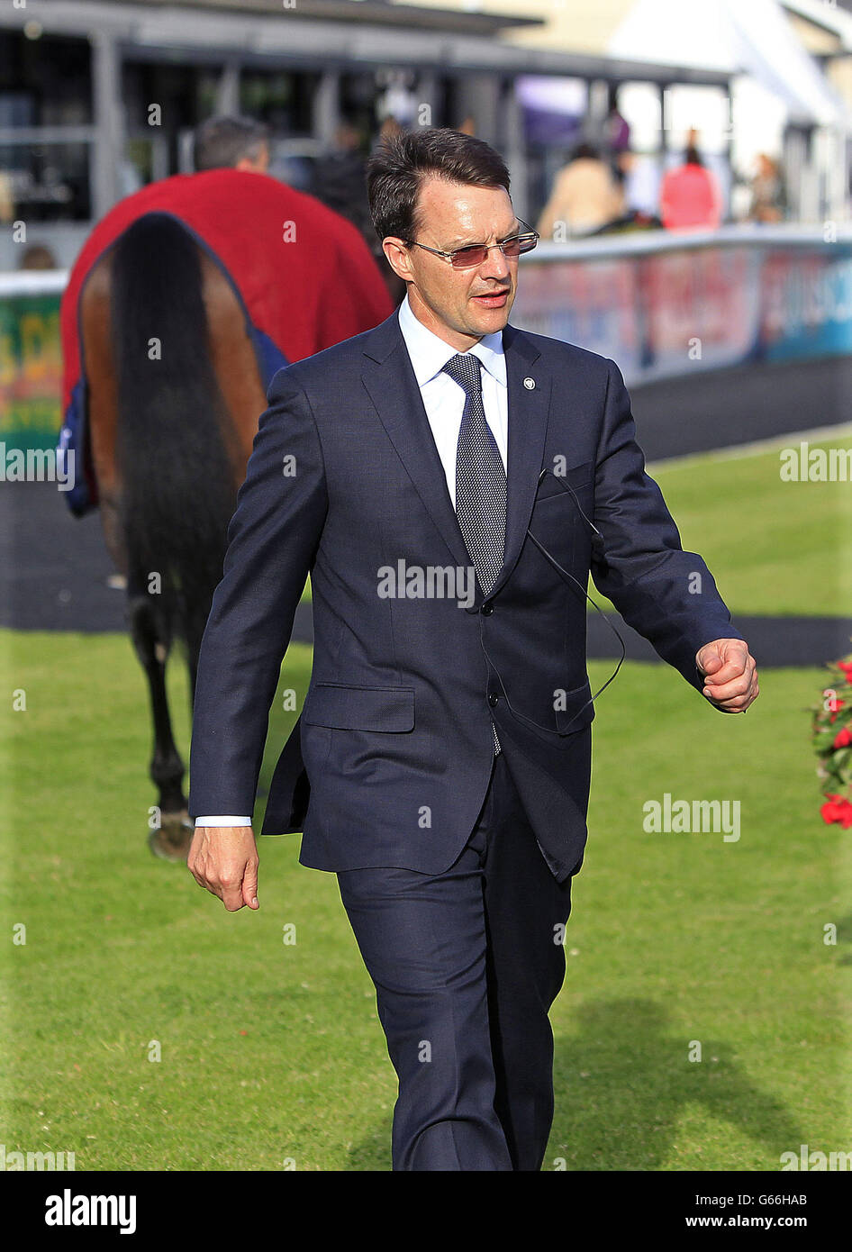 Aidan O'Brien trainer of Flying The Flag who won the eFlow 'You First ...