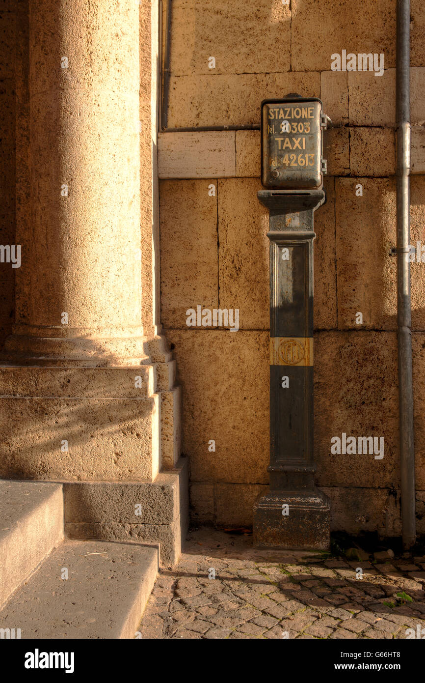 Old italian taxi telephone box orvieto hi-res stock photography and ...