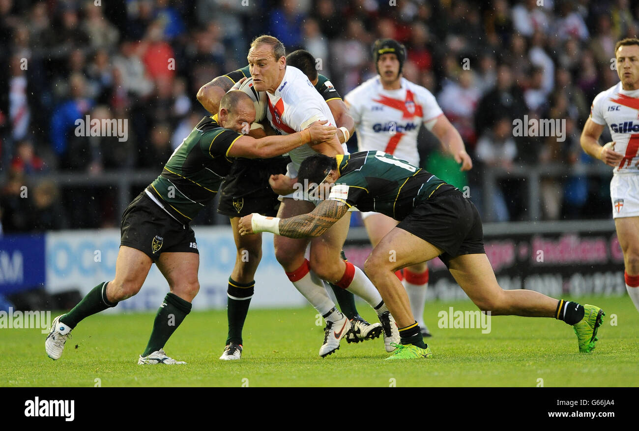Rugby League - England v Exiles - Halliwell Jones Stadium Stock Photo ...