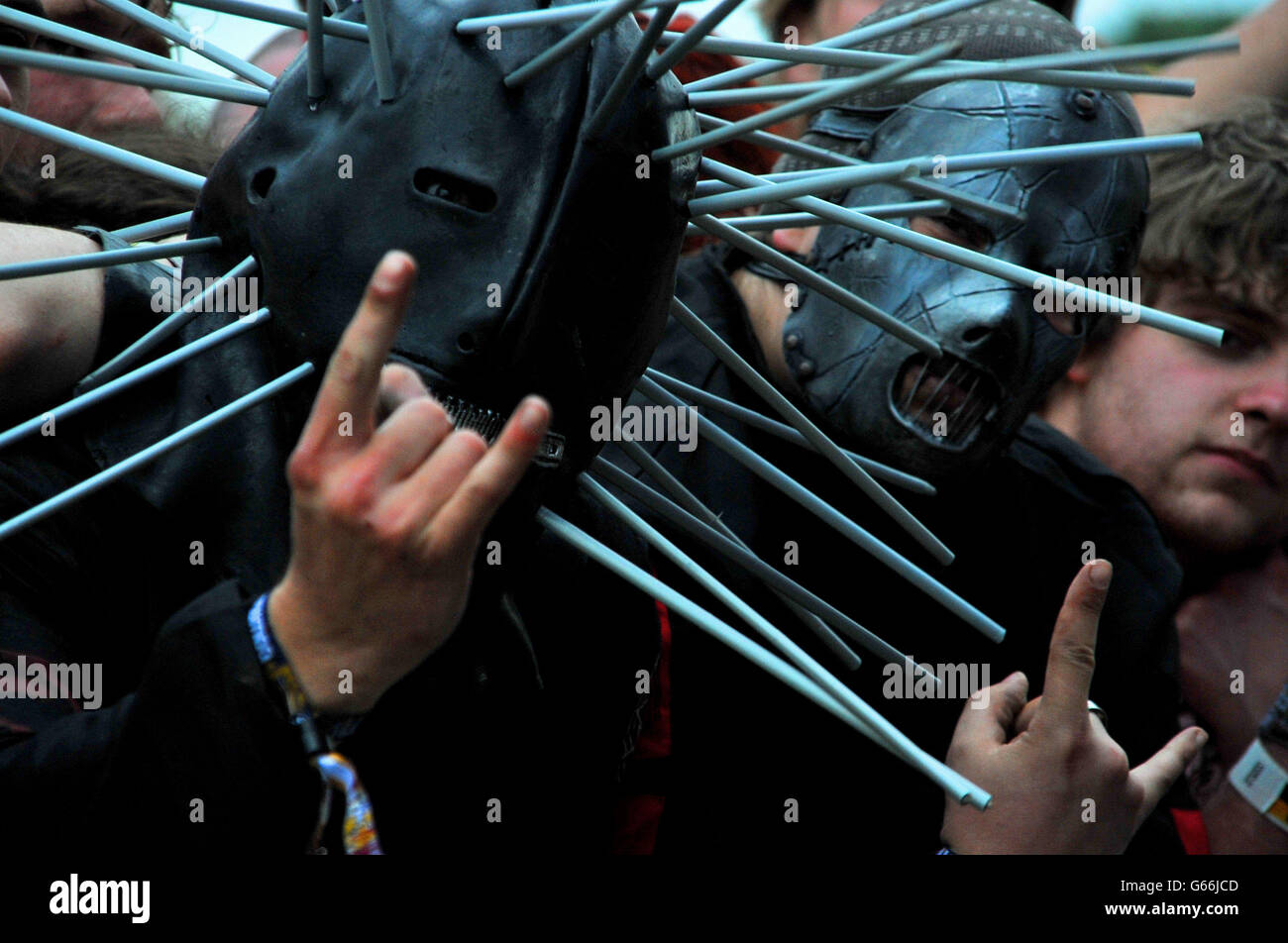 Download Festival 2013. Fans wait for the Slipknot performance during ...