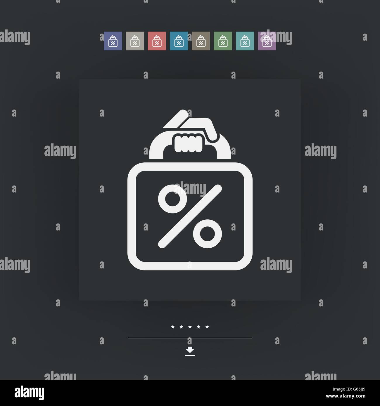 Percentage bag Stock Vector Images - Alamy