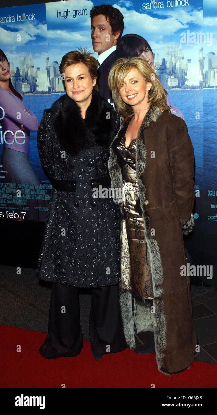Television presenter Emma Forbes and Sally Meen arrive for the UK ...