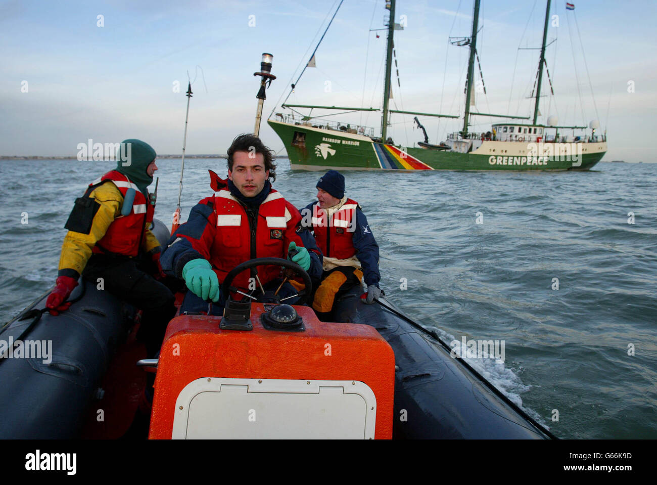 Greenpeace military blockade Stock Photo - Alamy