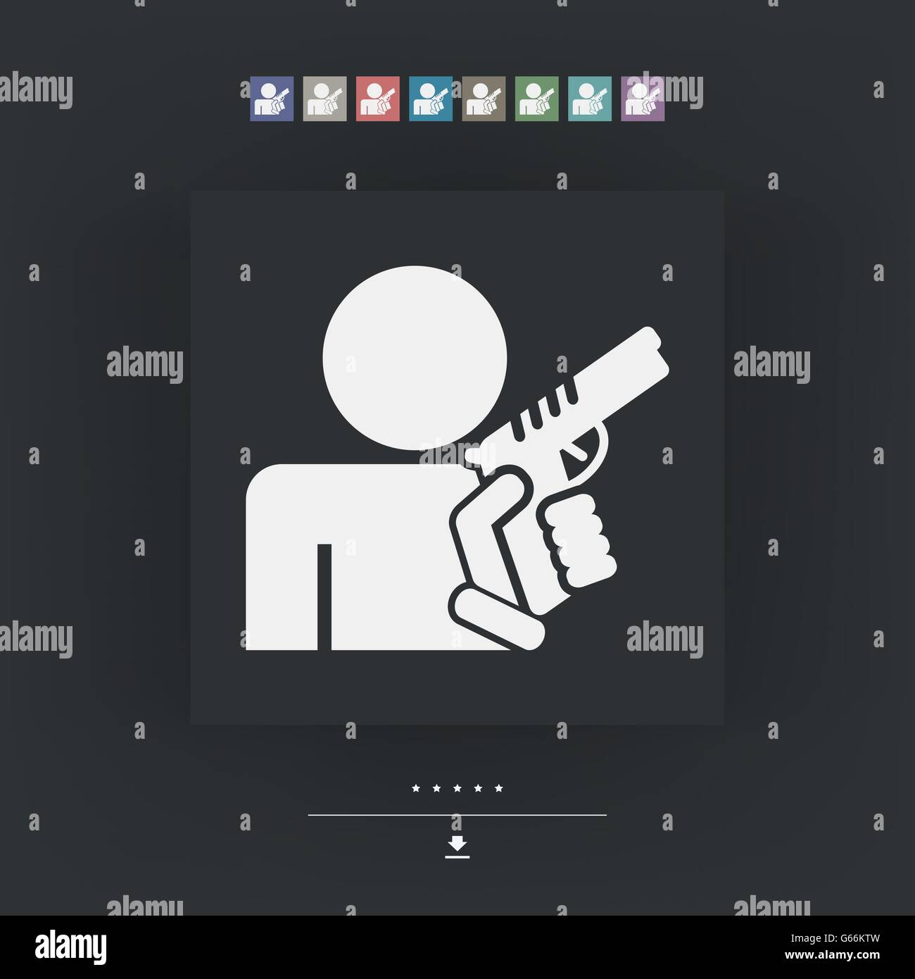 Armed police pistol Stock Vector Images - Alamy