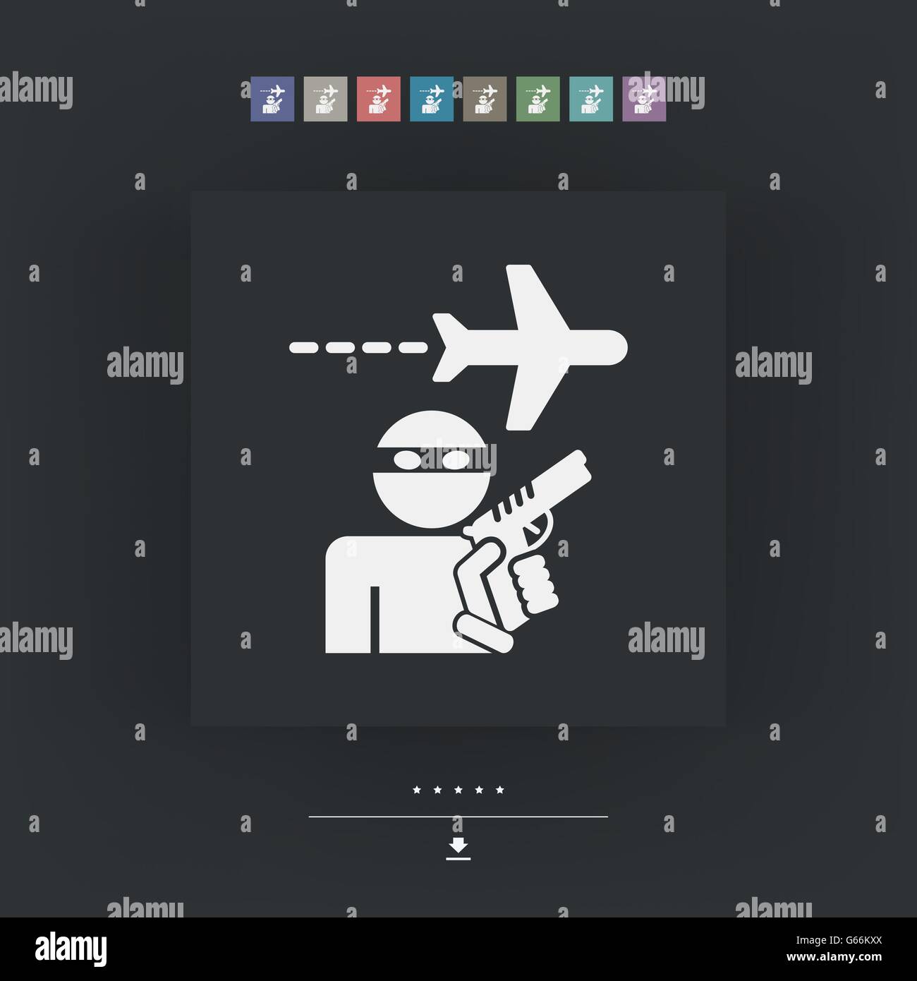 Hijacking airplane Stock Vector Images - Alamy