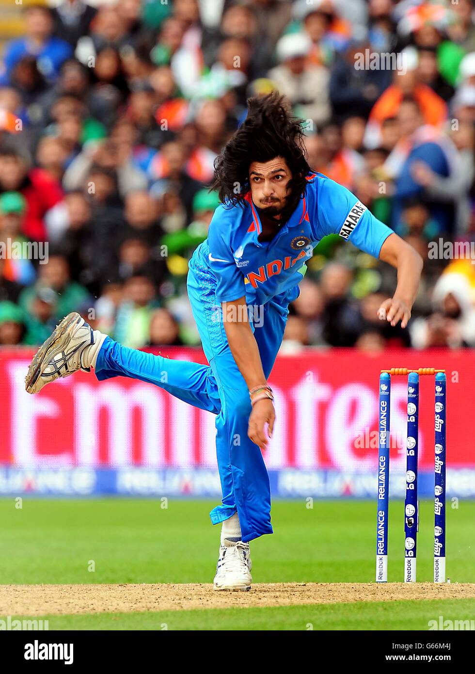 India's Ishant Sharma during the ICC Champions Trophy match at ...