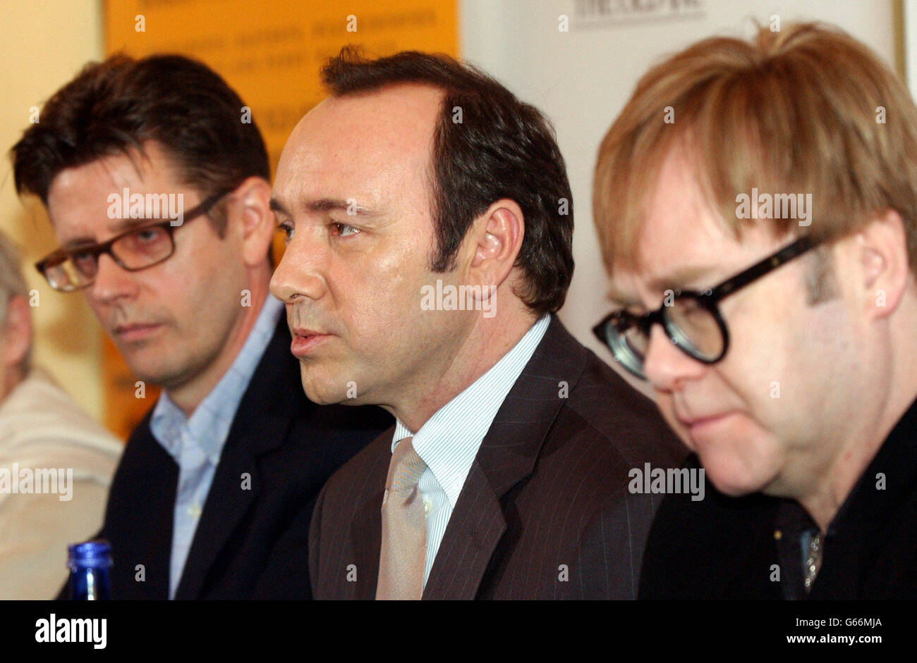 From left to right; ITV Chief David Liddiment, actor Kevin Spacey ...