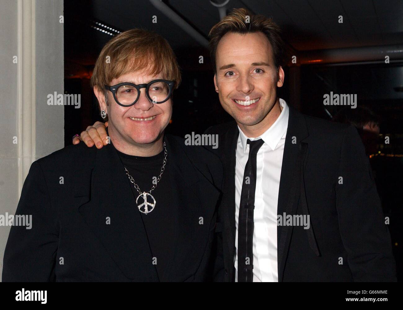 Sir Elton John and David Furnish Stock Photo - Alamy