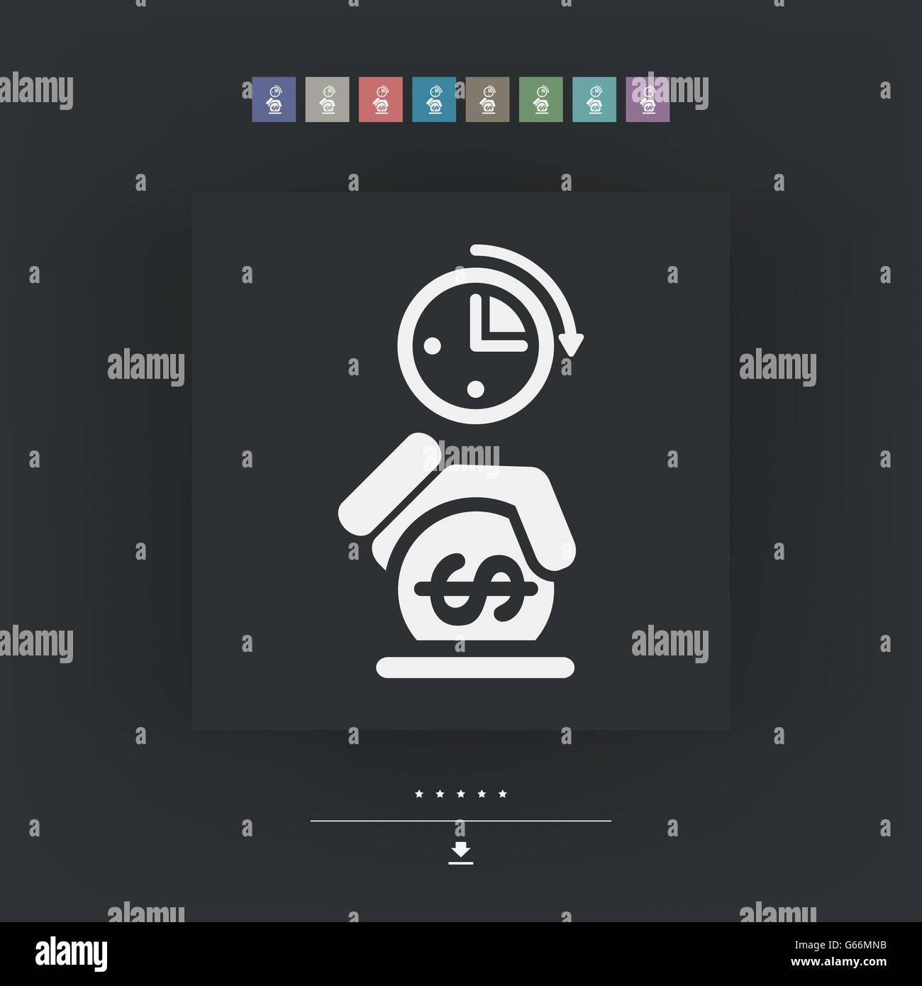 Money time icon Stock Vector Image & Art - Alamy