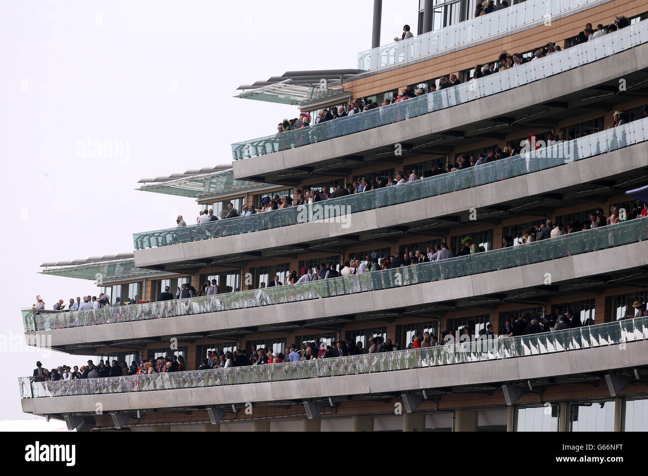 A general view of guests in the grandstand during day two of the Royal ...