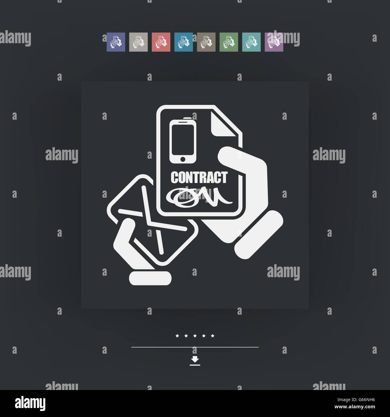 Mail with a phone contract Stock Vector Image & Art - Alamy