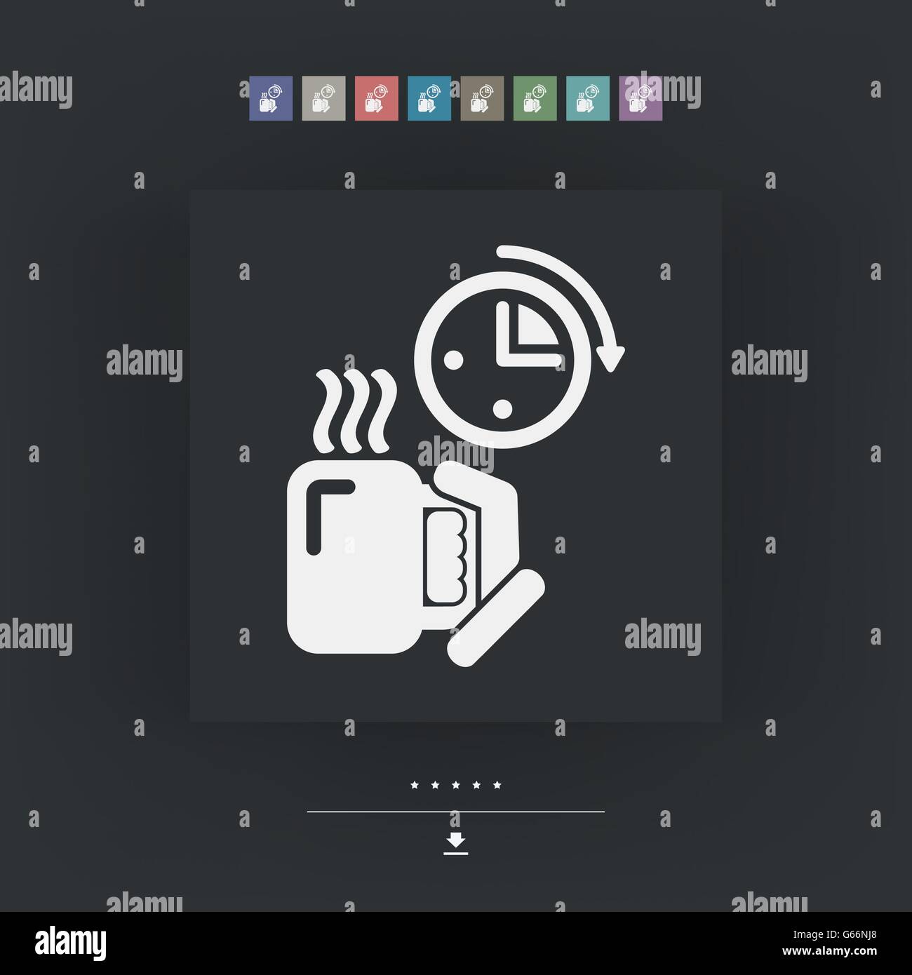 Coffee time icon Stock Vector Image & Art - Alamy