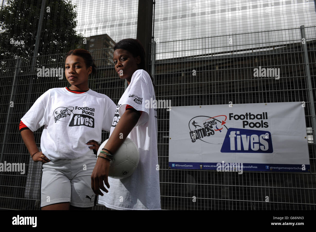 Sport - StreetGames Football Pools Fives - London Stock Photo - Alamy