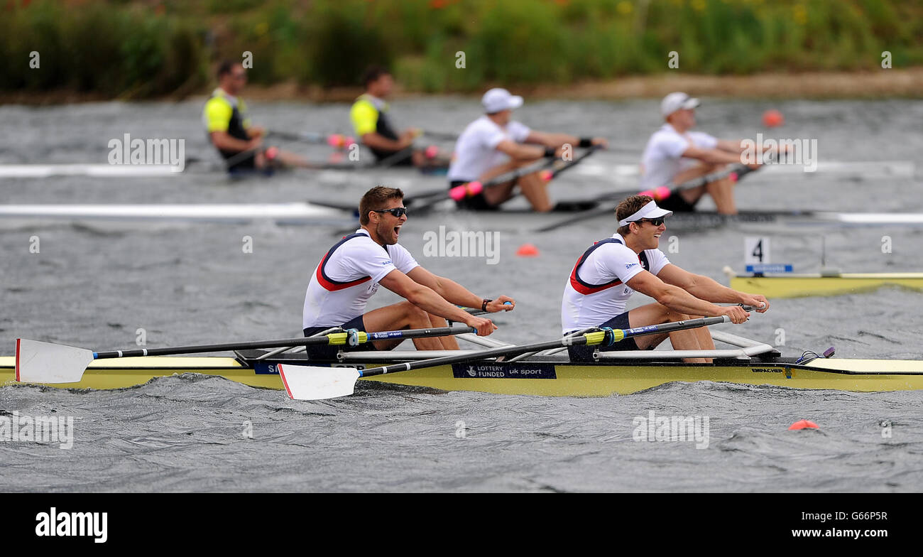 Great Britain's Bill Lucas (left) and Matt Langridge (right) finishing ...