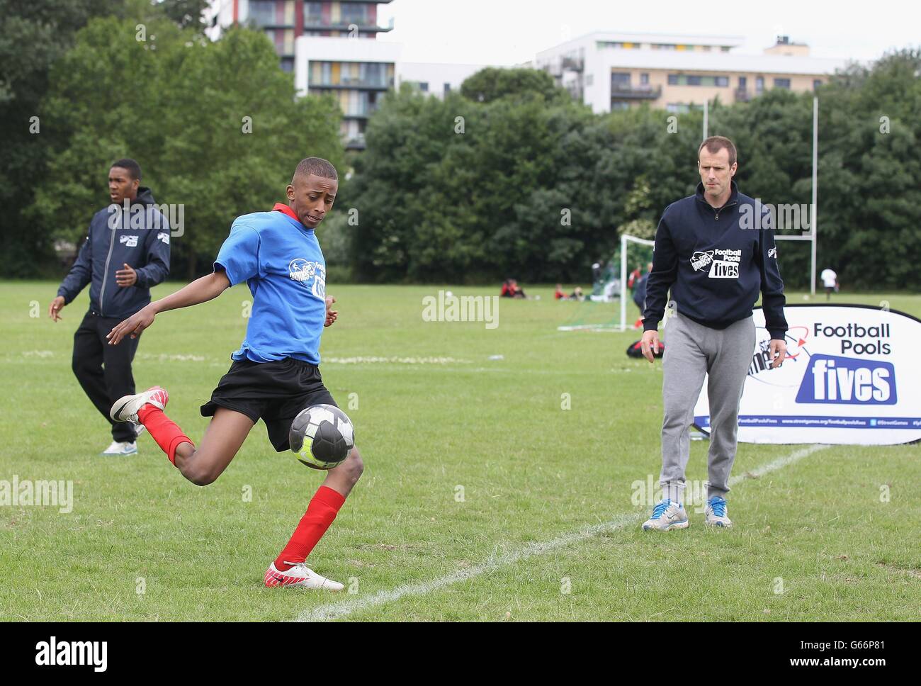 Sport - StreetGames Football Pools Fives - London Stock Photo - Alamy