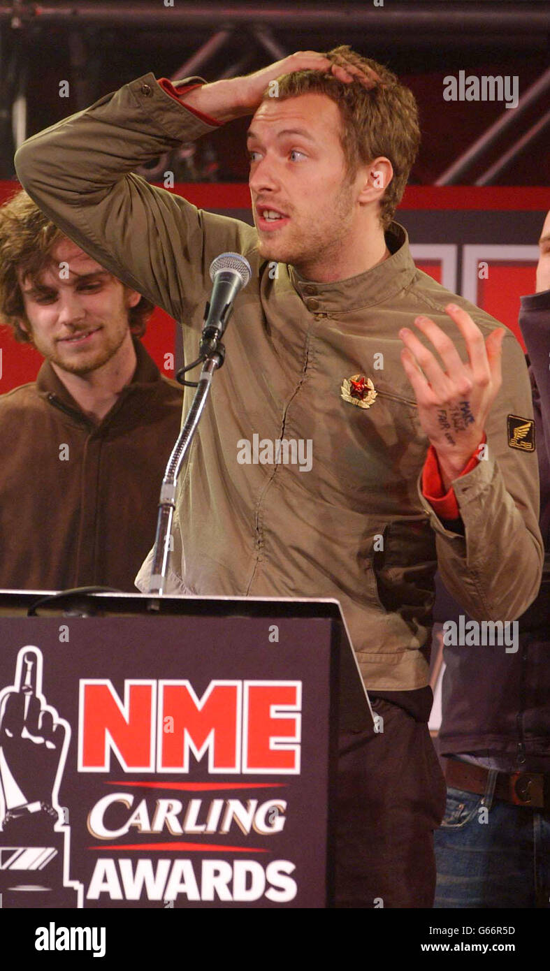 Coldplay nme carling awards hi-res stock photography and images - Alamy