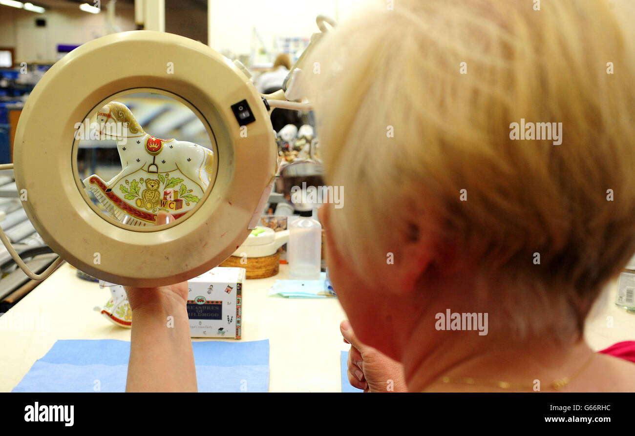 Julie Scott inspects a Rocking Horse, a souvenir to commemorate the ...