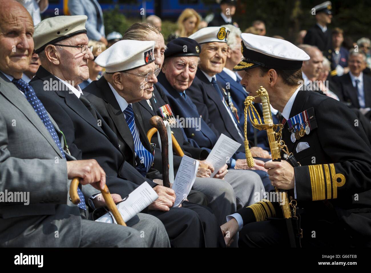 The Second Sea Lord, Vice Admiral David Steel chats to Arctic Convoy ...