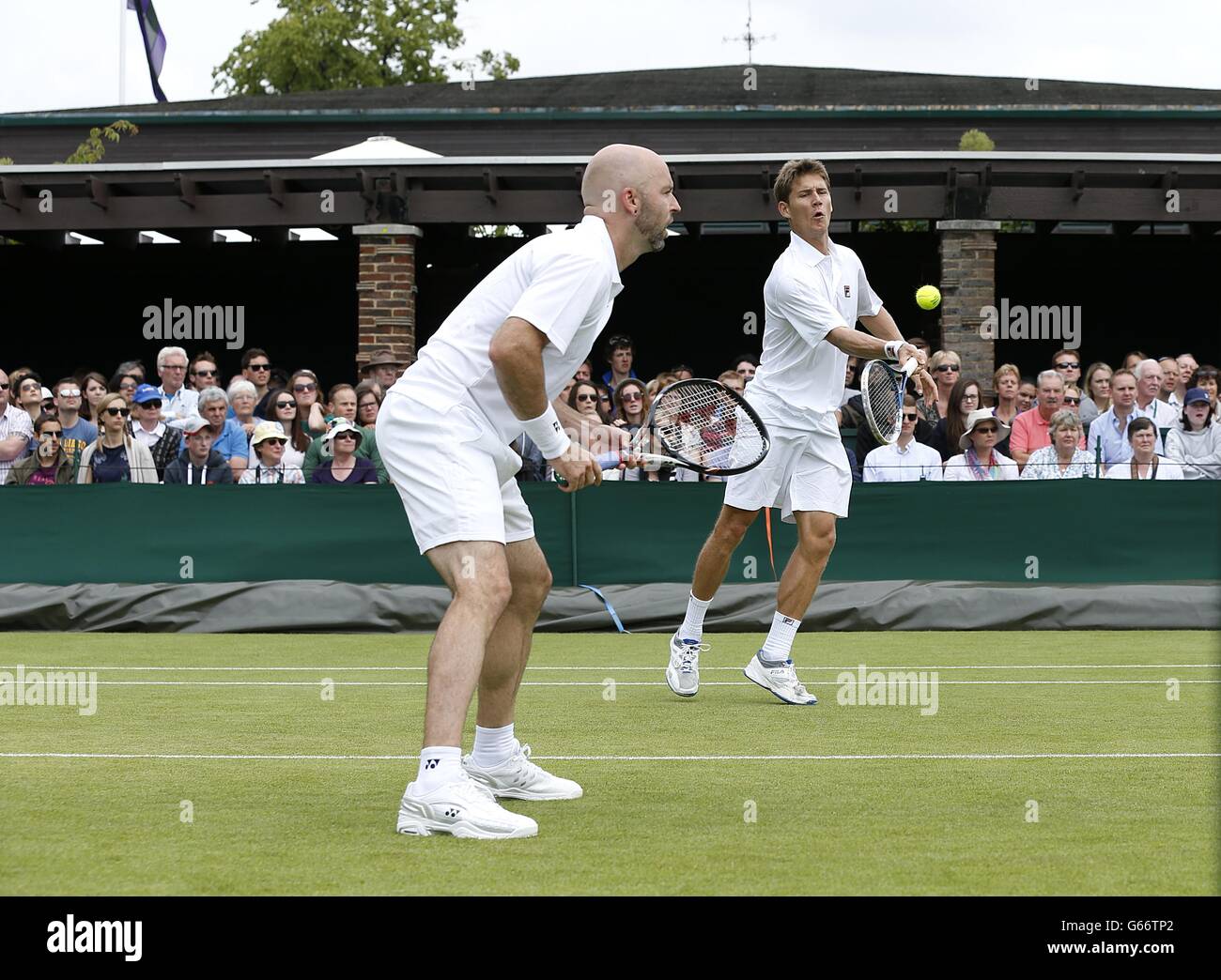 Great Britains Jamie Delgado (left) and Australias Matthew Ebden (right ...