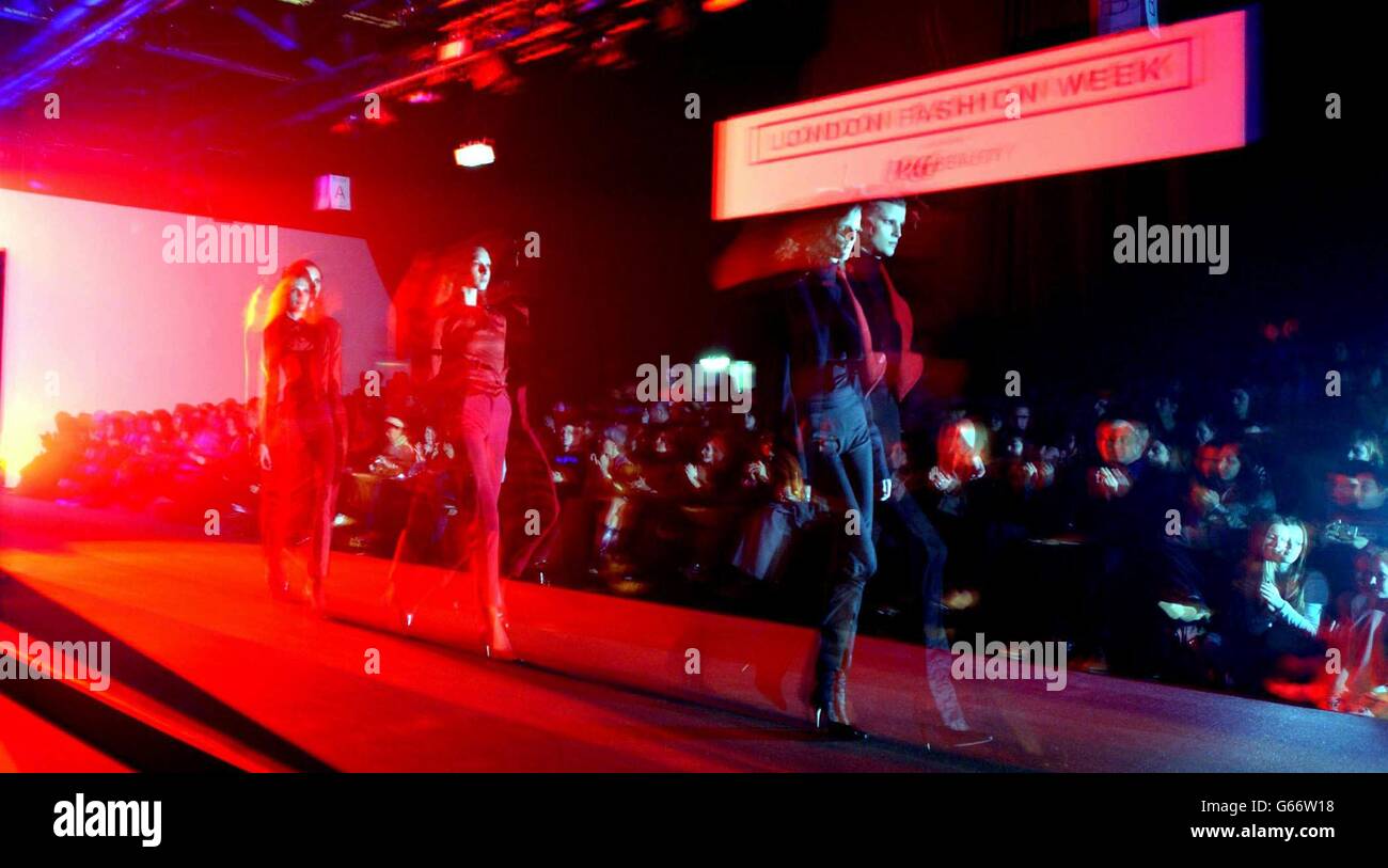 Models on the catwalk during the Gibo by Julie Verhoeven autumn/winter ...