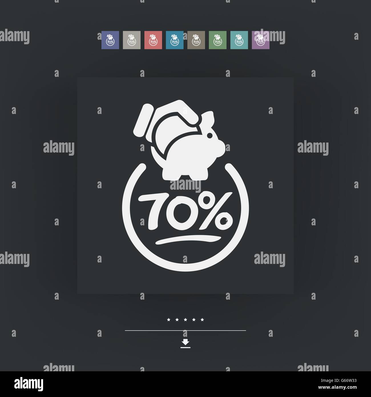 70% discount icon on Stock Vector Images - Alamy