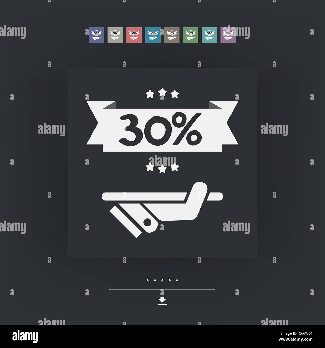 30% off label flat Stock Vector Images - Alamy