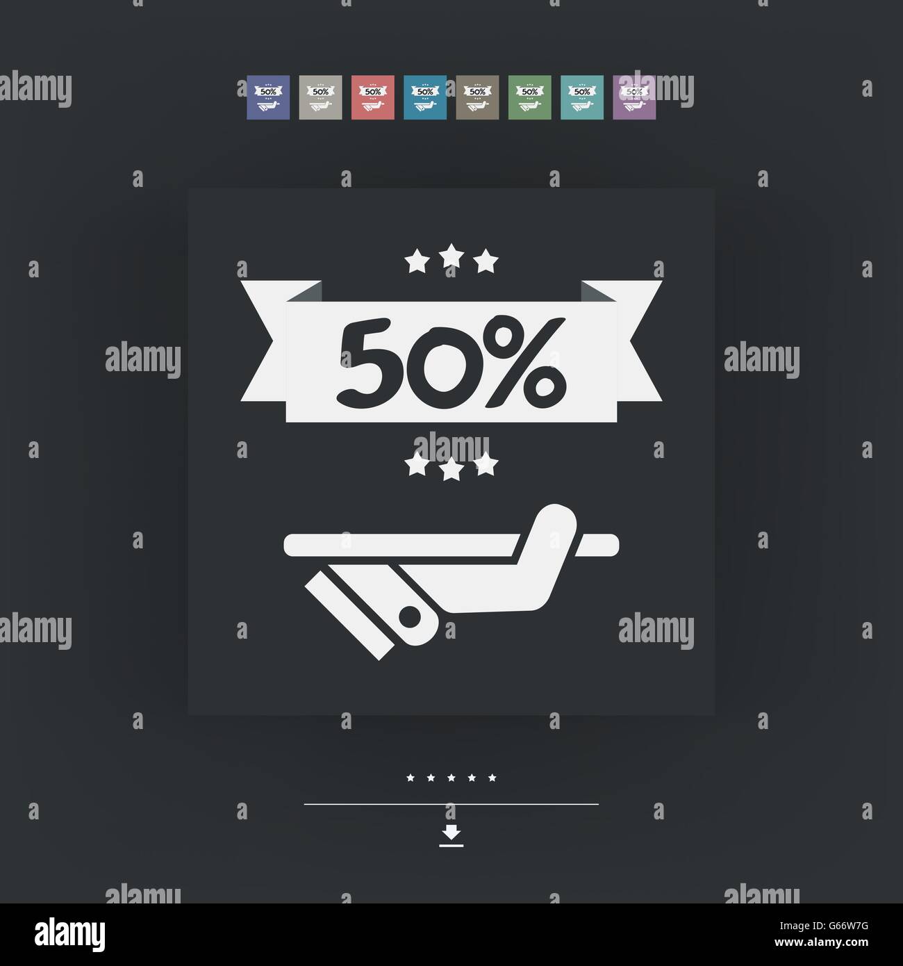 50% Label icon Stock Vector Image & Art - Alamy