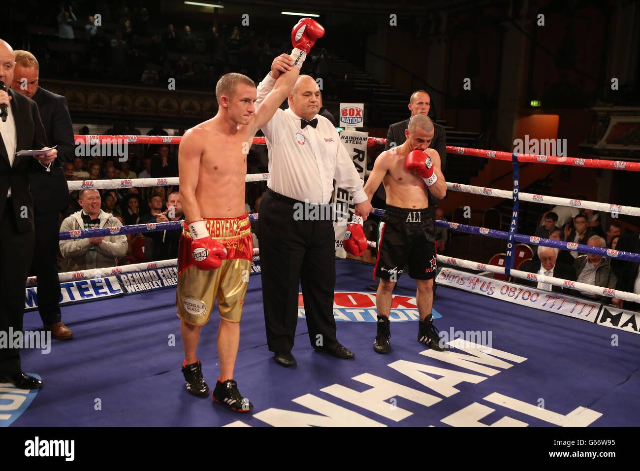 Boxing - Liverpool Olympia. Paul Butler celebrates beating Ali Najah ...