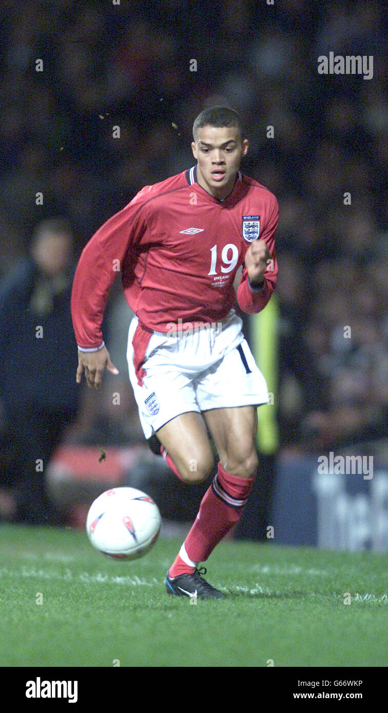 England's Jermaine Jenus during the friendly International match ...