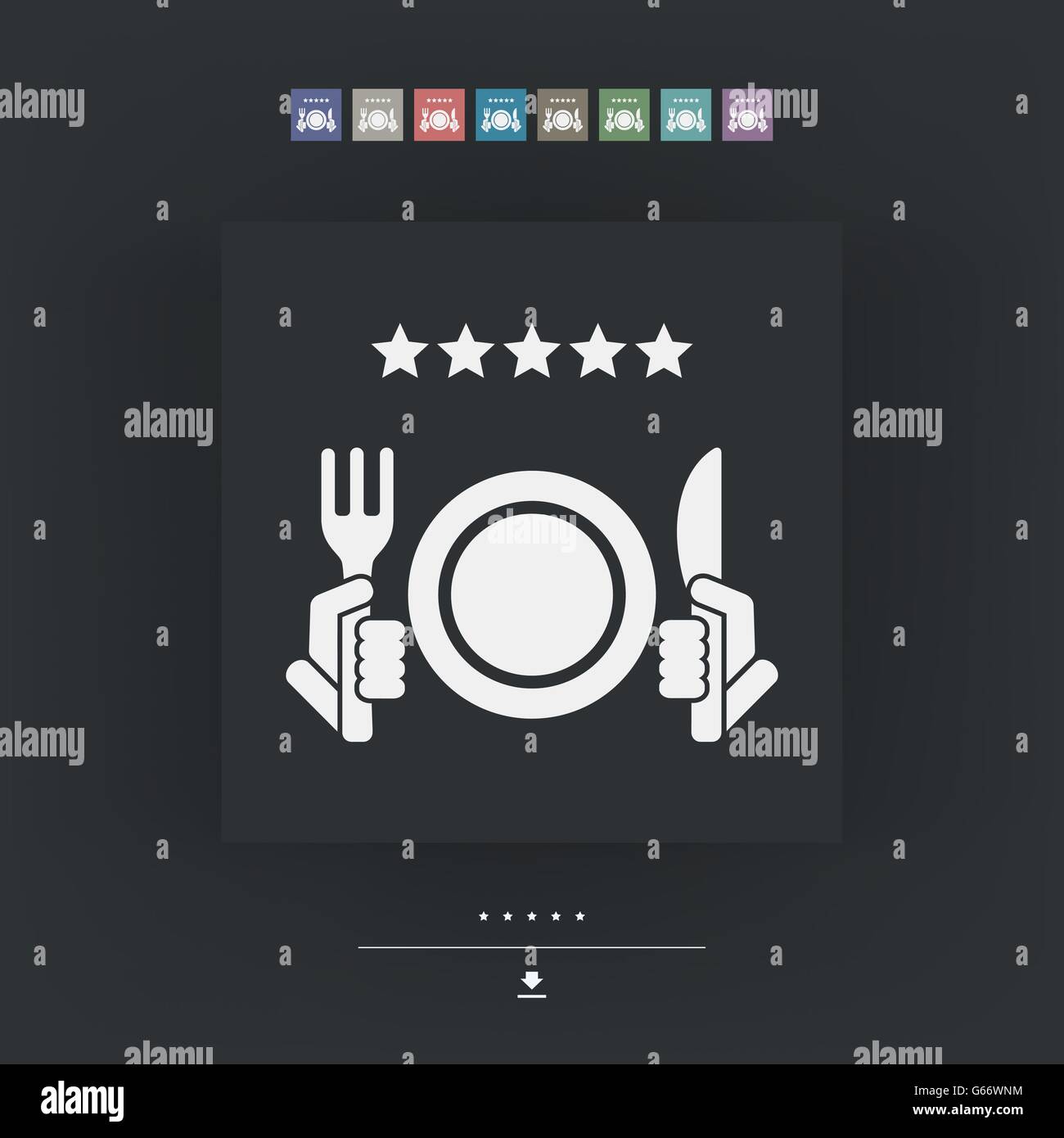 Restaurant icon. Top rating Stock Vector Image & Art - Alamy