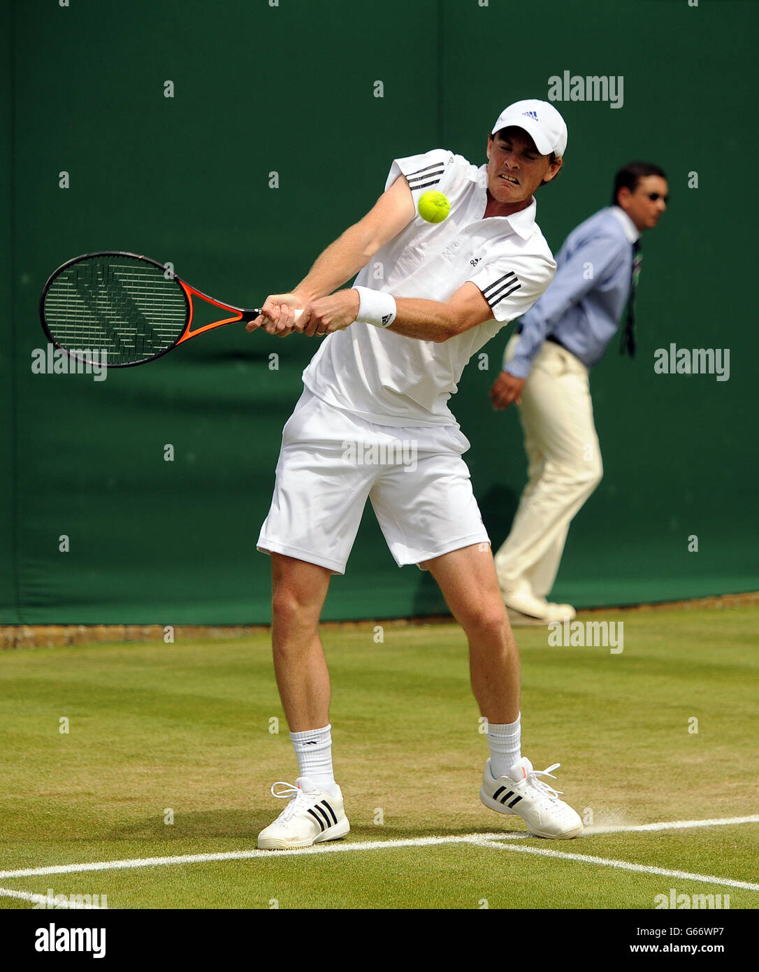 Great Britain's Jamie Murray (right) in action during his double's ...