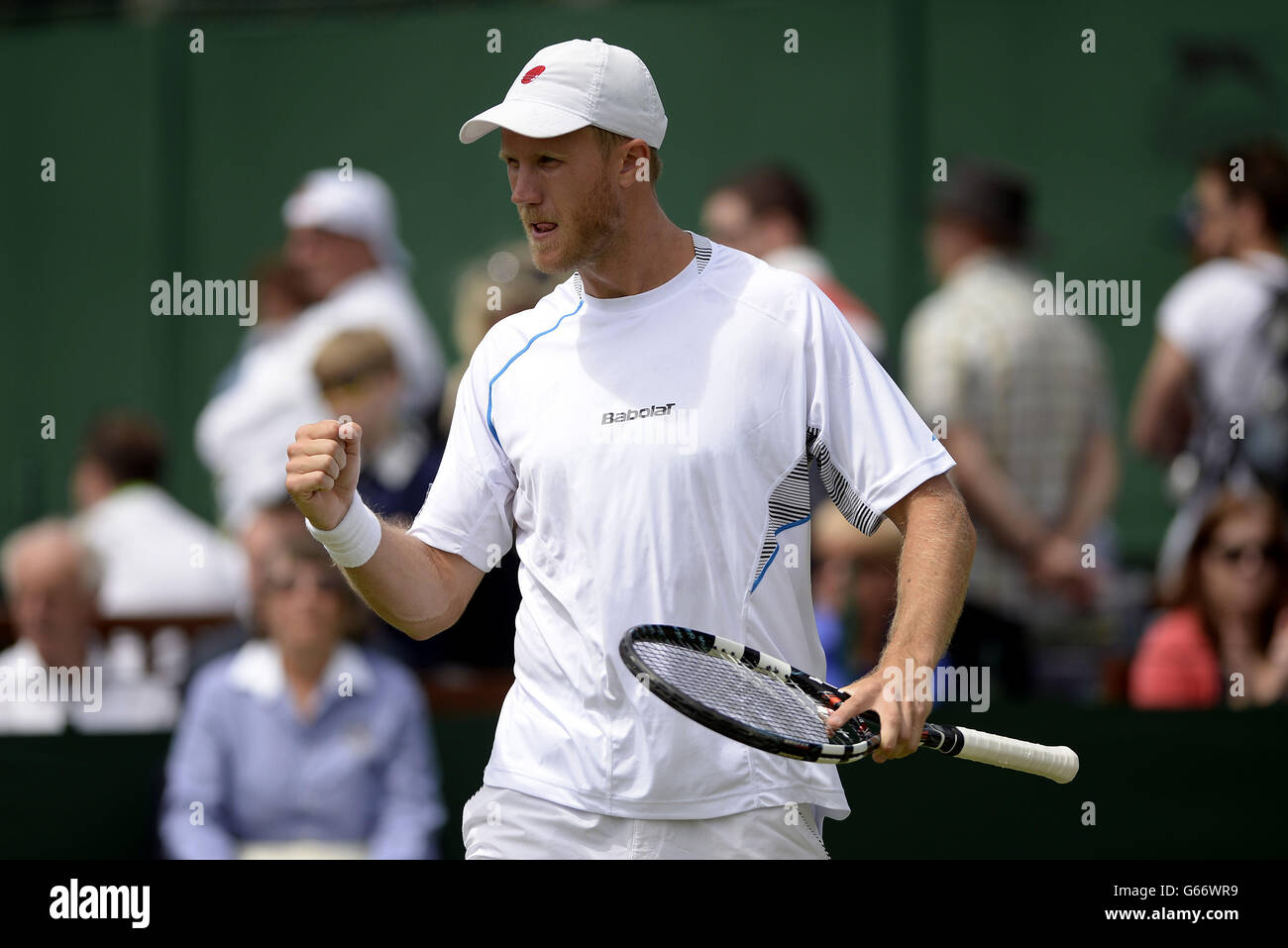 Great Britain's Dominic Inglot in action during his double's match with ...