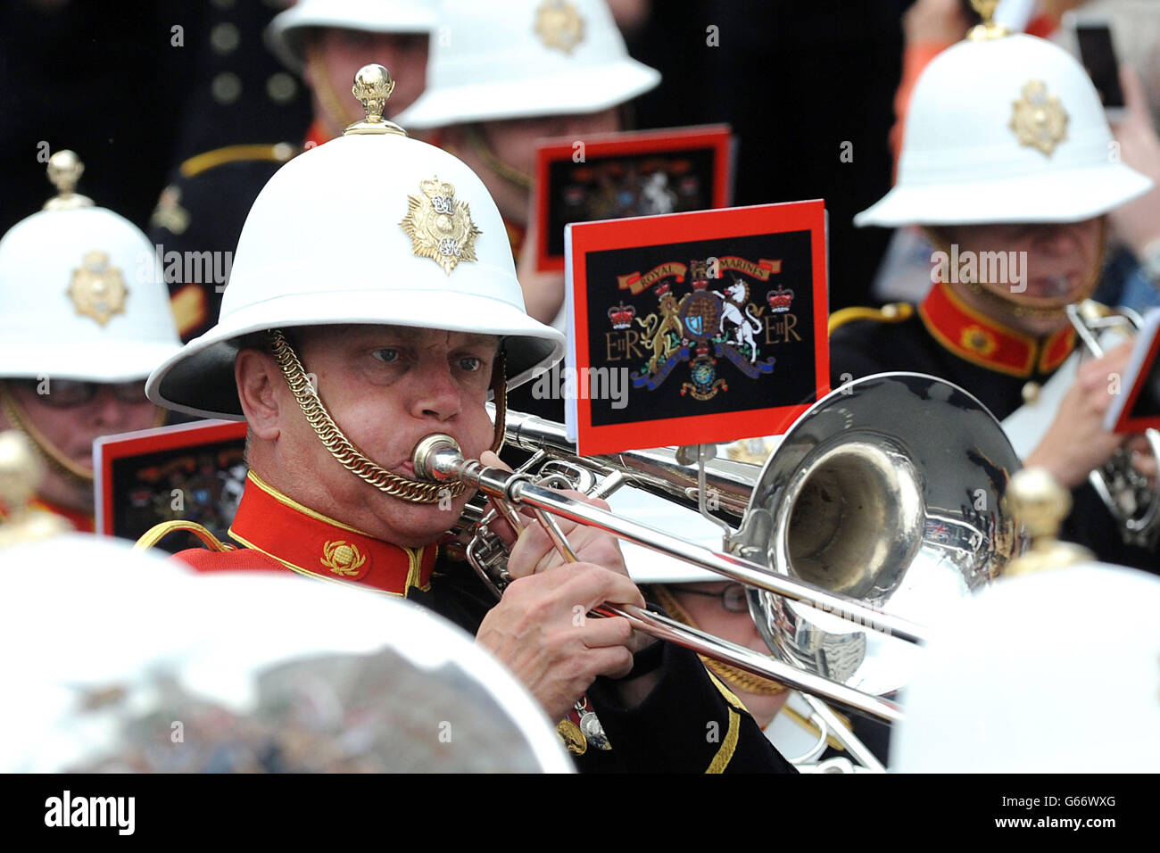 Members of the Armed Forces parade through the city centre during Armed ...