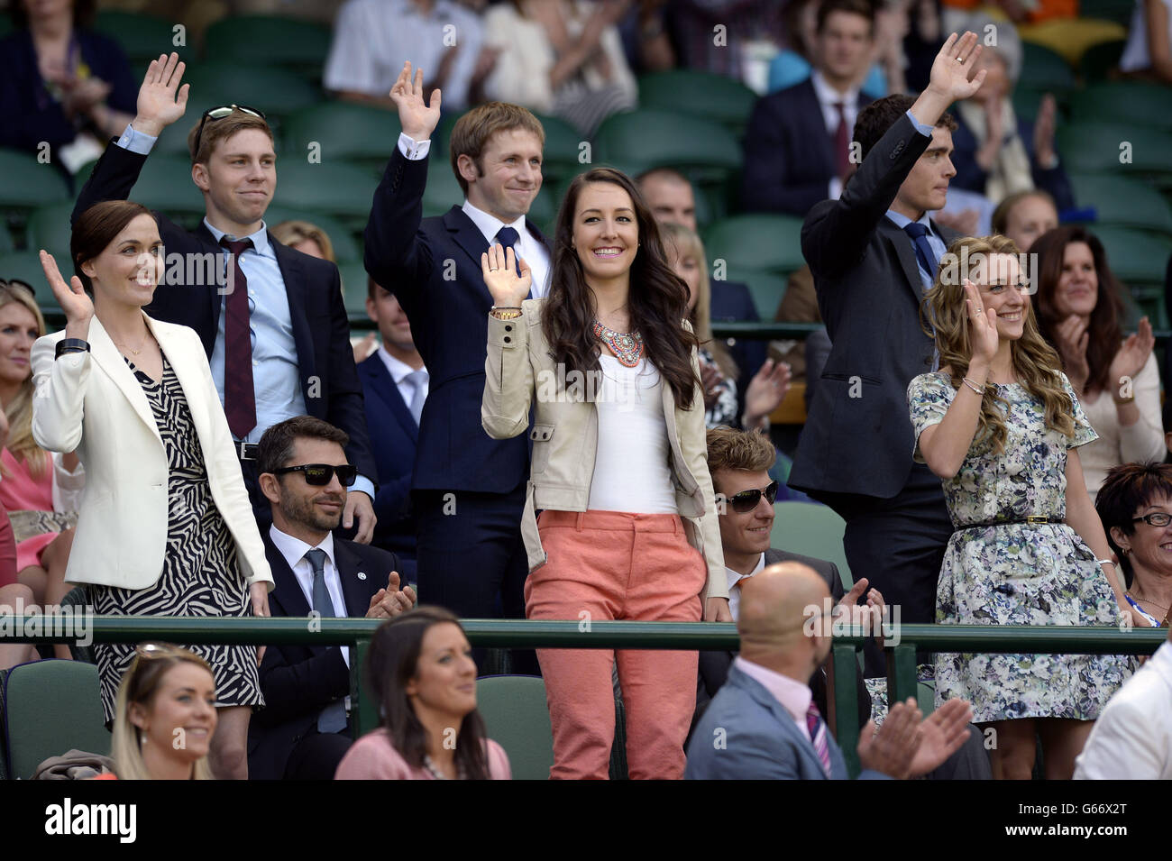Olympic Cyclist's (front left-right) Victoria Pendleton, Danielle 'Dani ...