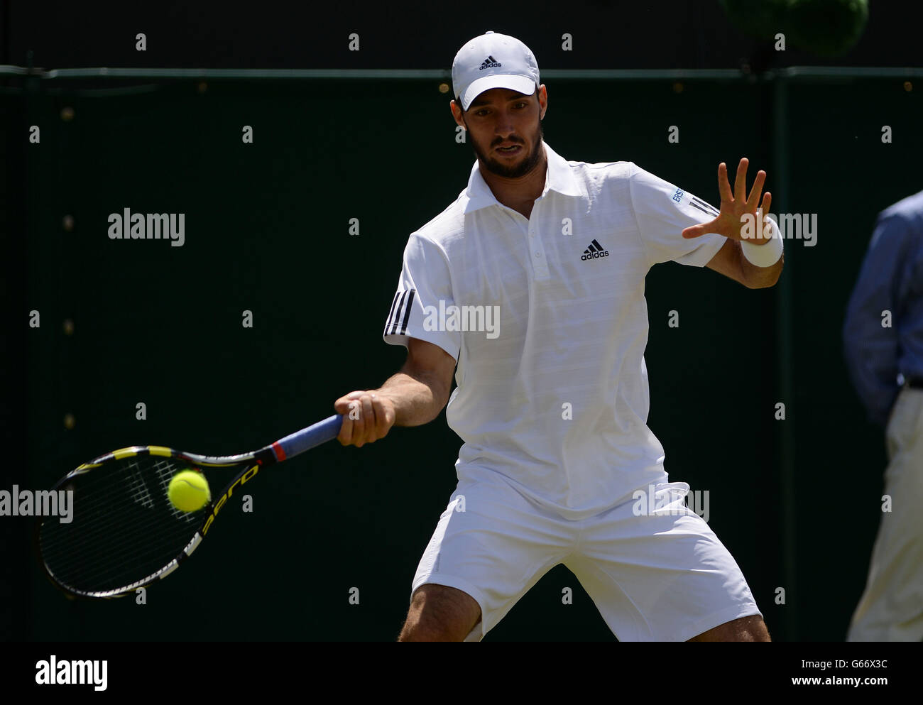 Serbia's Viktor Troicki in action against Russia's Mikhail Youzhny ...