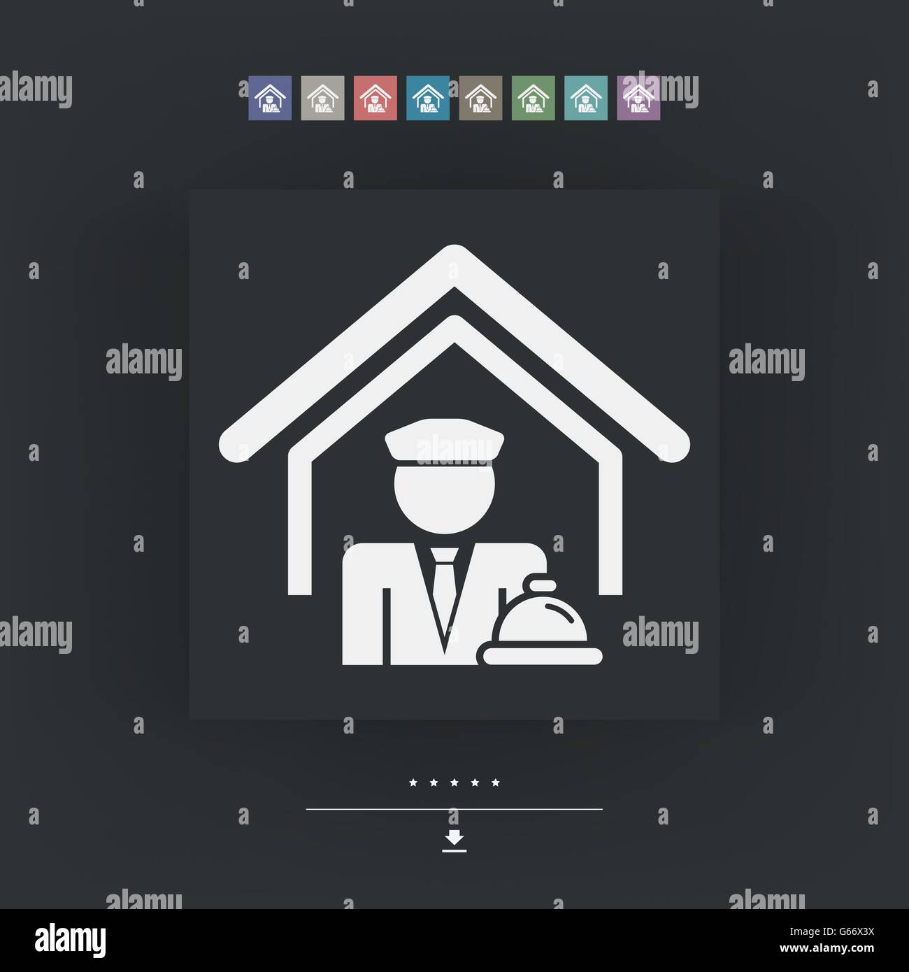 Concierge hospitality hotel icon Stock Vector Images - Alamy